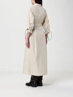 Max Mara Midi Cotton Chemisier Dress - Brown