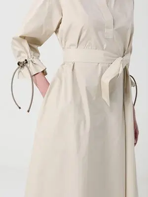 Max Mara Midi Cotton Chemisier Dress - Brown