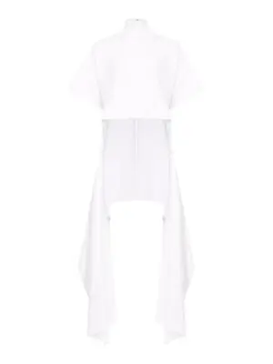 Alaïa Asymmetric Cotton Jersey T-shirt - White