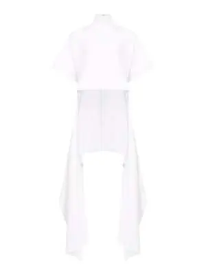 Alaïa Asymmetric Cotton Jersey T-shirt - White