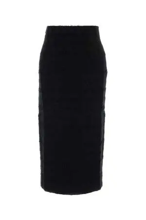 Alessandra Rich Tweed Skirt - Black