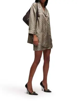 Gucci Printed Silk Twill Shirt