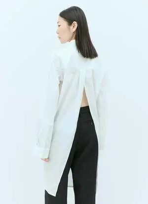 Dries Van Noten Dries Van Noten Women Open-Rear Poplin Shirt White