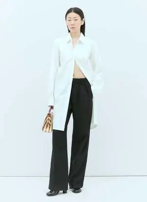 Dries Van Noten Open-rear Poplin Shirt - White