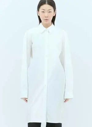 Dries Van Noten Open-rear Poplin Shirt - White