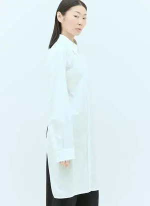 Dries Van Noten Open-rear Poplin Shirt - White