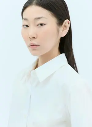 Dries Van Noten Open-rear Poplin Shirt - White