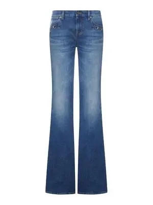 Gucci Stretch Cotton Jeans With Hook - Blue
