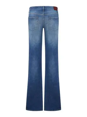 Gucci Stretch Cotton Jeans With Hook - Blue