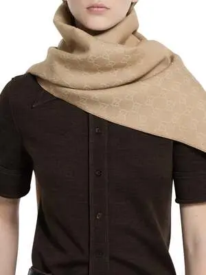 Gucci Gg Wool Scarf