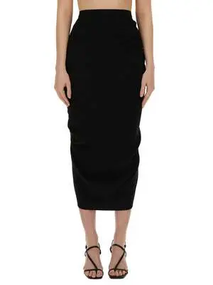 Dries Van Noten Skirt With Drape - Black