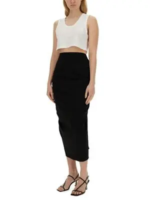 Dries Van Noten Draped Midi Skirt