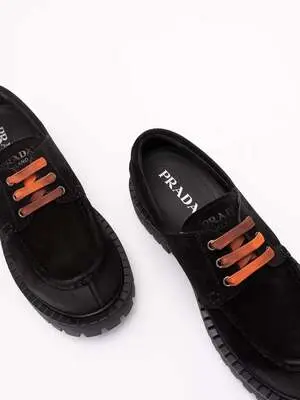 Prada Laced Suede Loafers