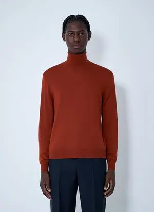 Saint Laurent Wool Turtleneck Sweater - Red