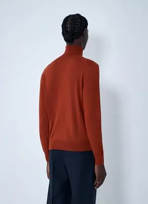 Saint Laurent Wool Turtleneck Sweater - Red