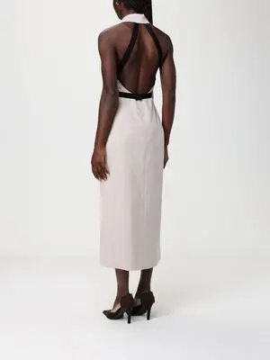 Max Mara Cime Cotton And Wool Blend Midi Dress - Cream