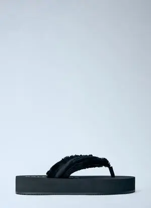 Balenciaga Jet Lag Thong-strap Sandals - Black