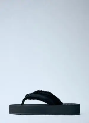Balenciaga Jet Lag Thong-strap Sandals - Black