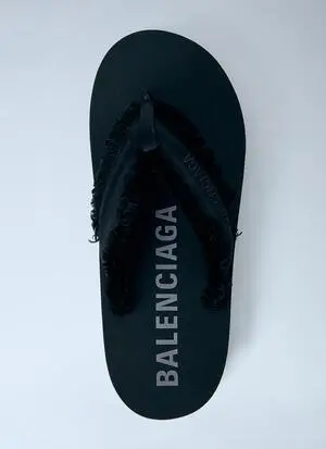 Balenciaga Jet Lag Thong-strap Sandals - Black