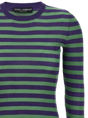 Dolce & Gabbana Striped Viscose Sweater - Multicolor