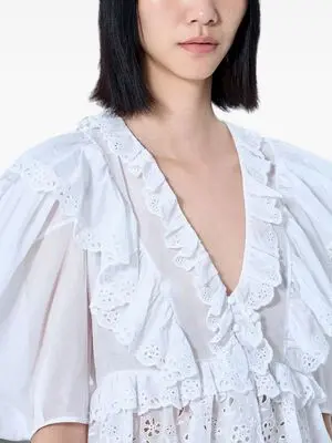 Chloé Crop Ruffle Top - Multicolor