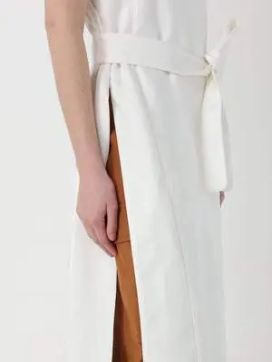 Max Mara Sleeveless Belted Waistcoat Dress - White