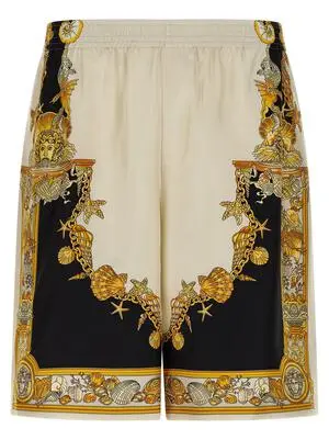 Versace Coral Theatre' Print Bermuda Shorts - Multicolor