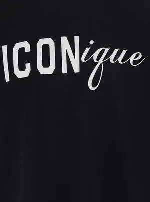 Dsquared2 T-shirt With Round Neck And Logo On The Front In Cotton For - Black