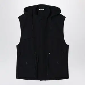 Auralee Wool Canvas Gilet With Drawstring