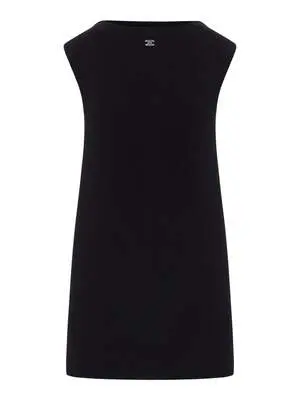 Celine Wool Blend Dress With Triomphe Logo - Black