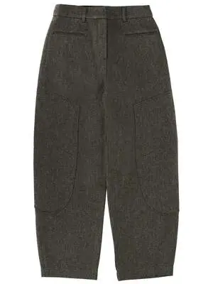 GANNI Pants Mouline - Green
