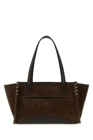 JW Anderson Chocolate Suede Loafer Handbag - Brown
