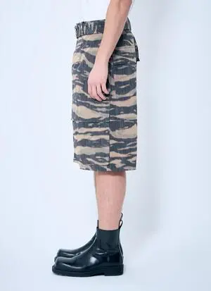 JIL SANDER Belted Camo Shorts