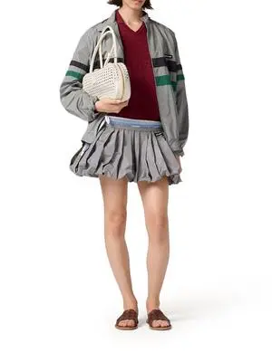 Miu Miu Tec Canvas Mini Skirt
