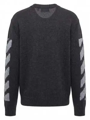 Off-White Diag Fuzzy` Crew Neck Sweater