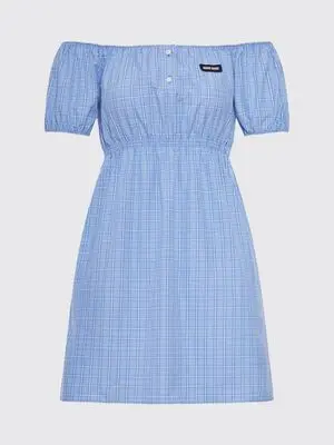 Miu Miu Cotton Dress With Logo