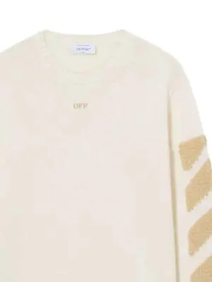 Off-White Diag Fuzzy` Crew Neck Sweater