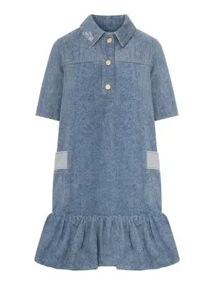 GANNI Patchwork Denim Dress
