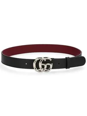 Gucci Gg Marmont Leather Belt - Black