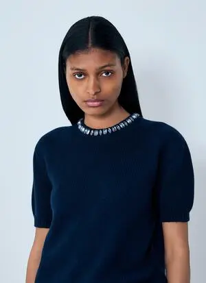 Prada Wool And Cashmere Crew-neck Sweater