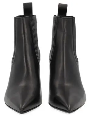 Rick Owens Leather Ankle Boots - Black