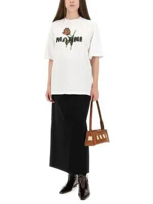 Marni Cotton T-shirt With Tulip Print