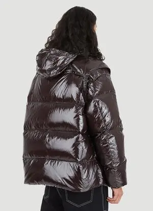 Bottega Veneta Gloss Padded Down Jacket - Brown
