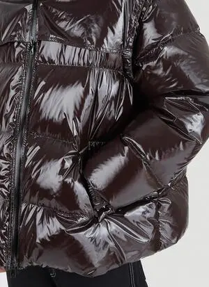 Bottega Veneta Gloss Padded Down Jacket - Brown
