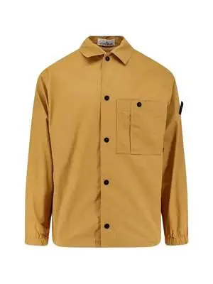 Stone Island Stone Island Men Double-Coated Cotton Ripstop Washed Overshirt Multicolor