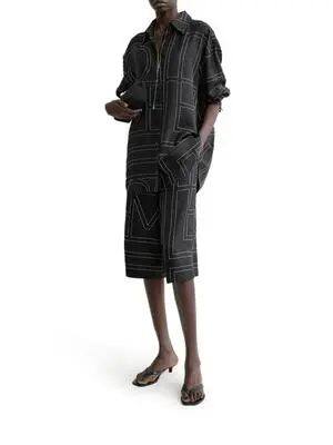 TOTEME Silk Shirt With Monogram Embroidery