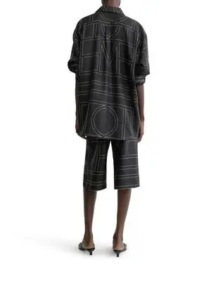 TOTEME Silk Shirt With Monogram Embroidery