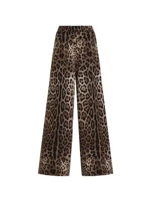 Dolce & Gabbana Leopard Print Cotton Trousers