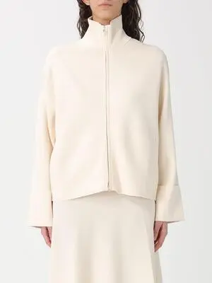 Max Mara Viscose Zip-up Cardigan - Cream