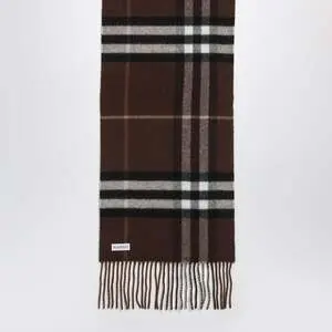 Burberry Reversible Check Cashmere Scarf With Ekd